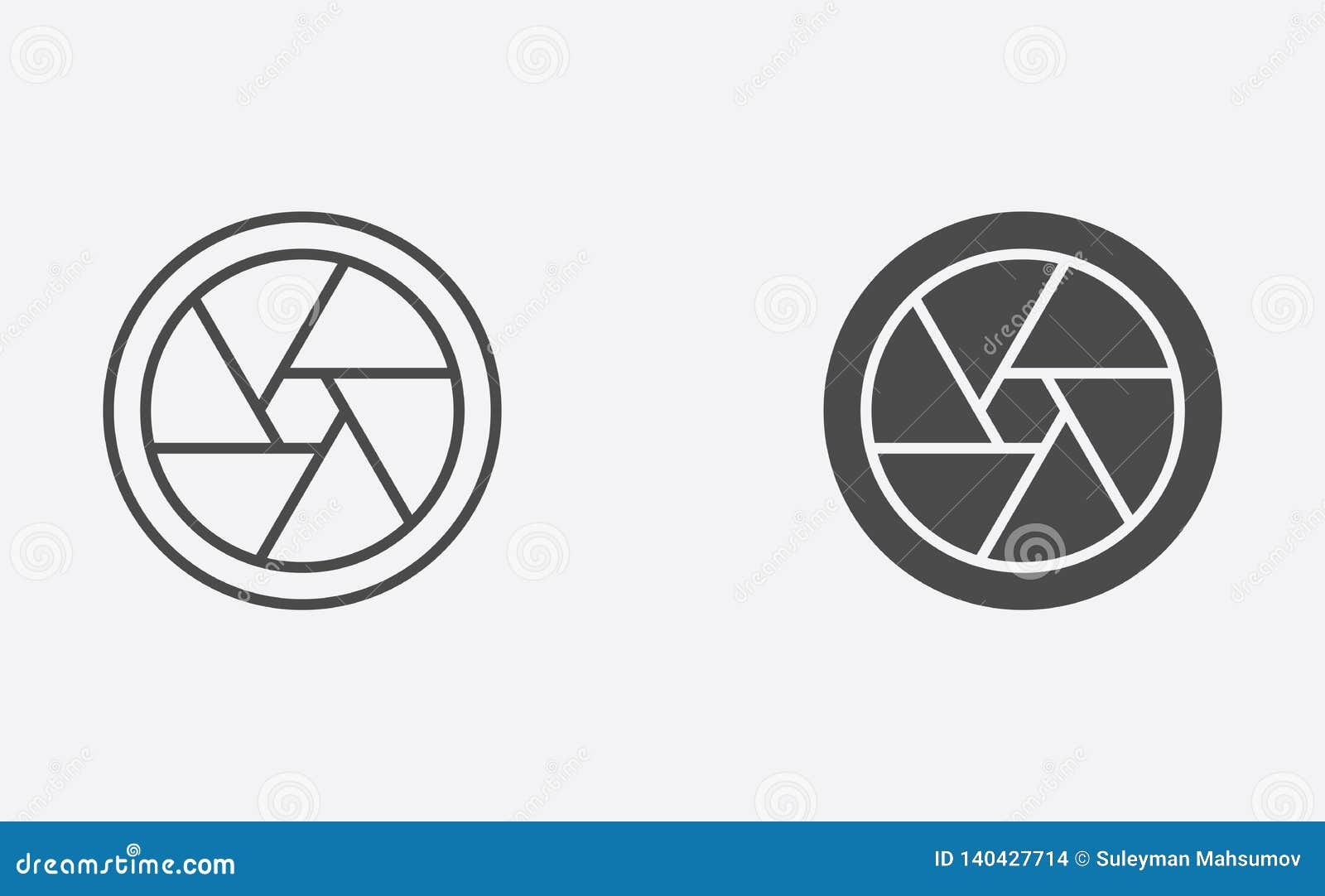 Camera Shutter Outline and Filled Vector Icon Sign Symbol Stock Vector ...