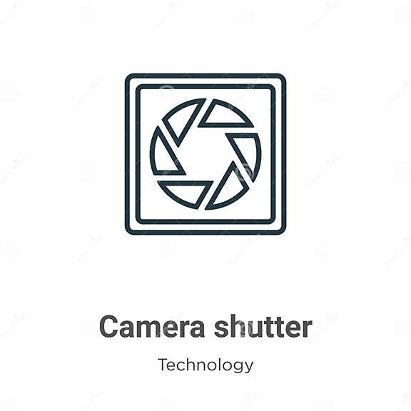 Camera Shutter Outline Vector Icon. Thin Line Black Camera Shutter Icon ...