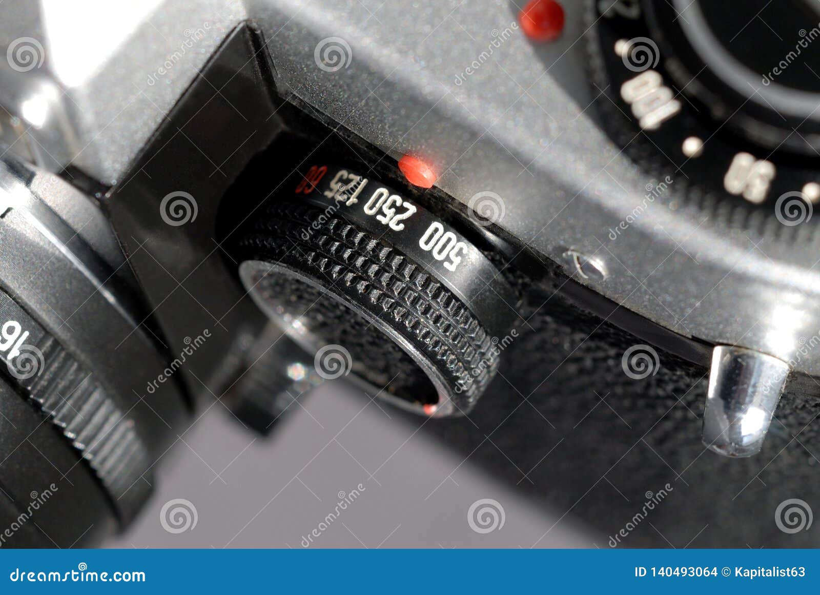 Camera Shutter Speed Switch Button. Shallow Depth of Field Stock Photo ...