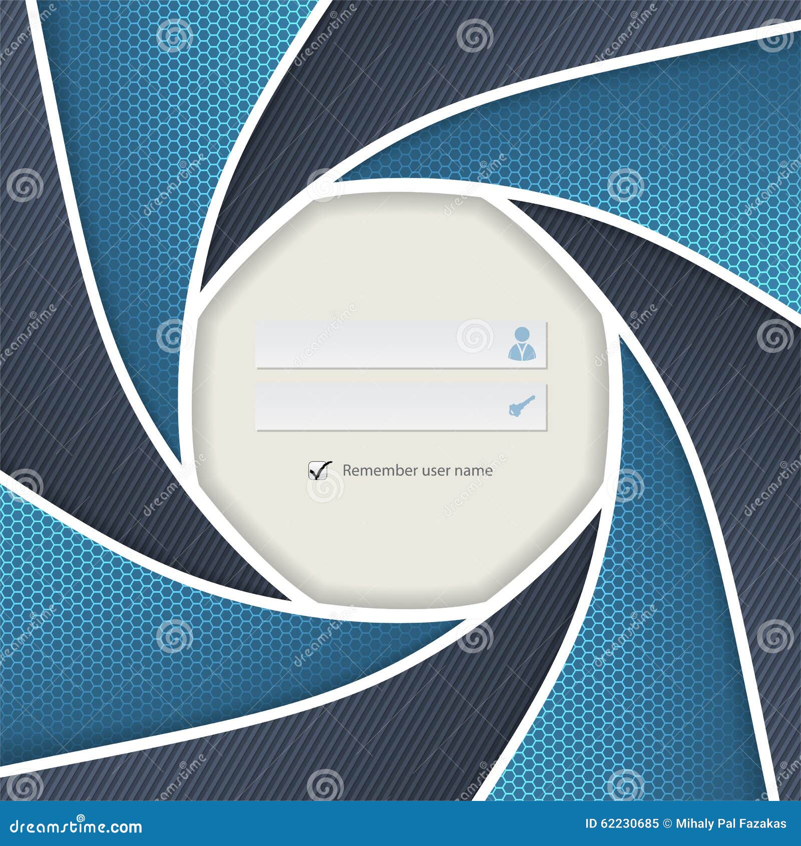 Camera Shutter Theme Login Screen Stock Vector - Illustration of label ...