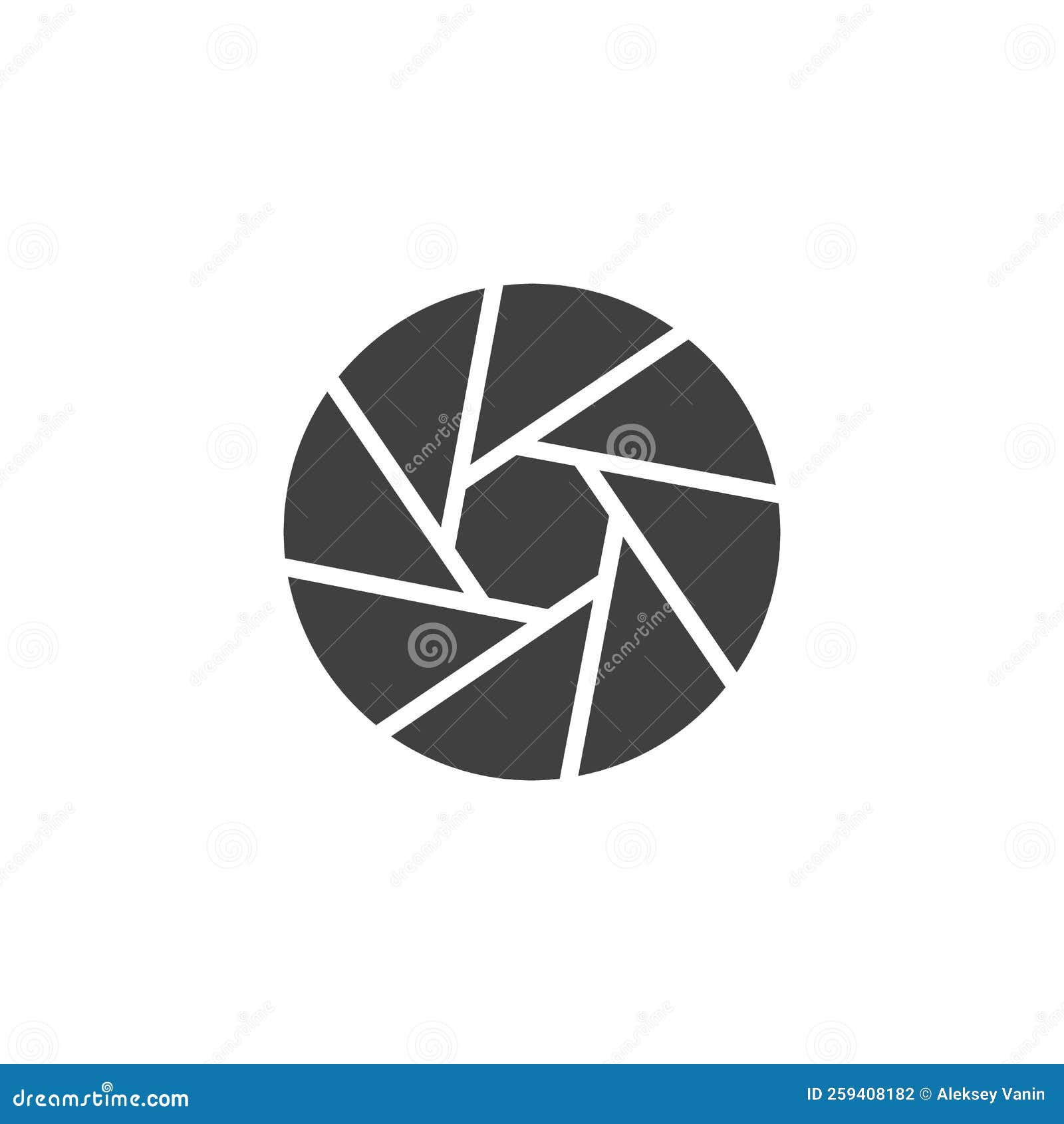 Camera shutter vector icon stock vector. Illustration of simple - 259408182