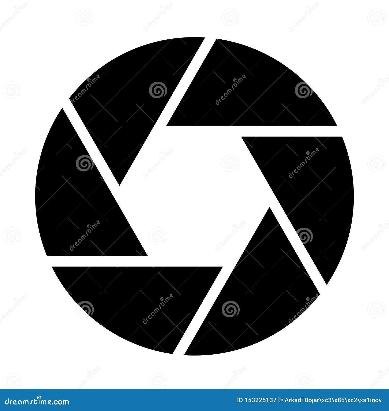 Camera shutter icon stock vector. Illustration of background - 153225137