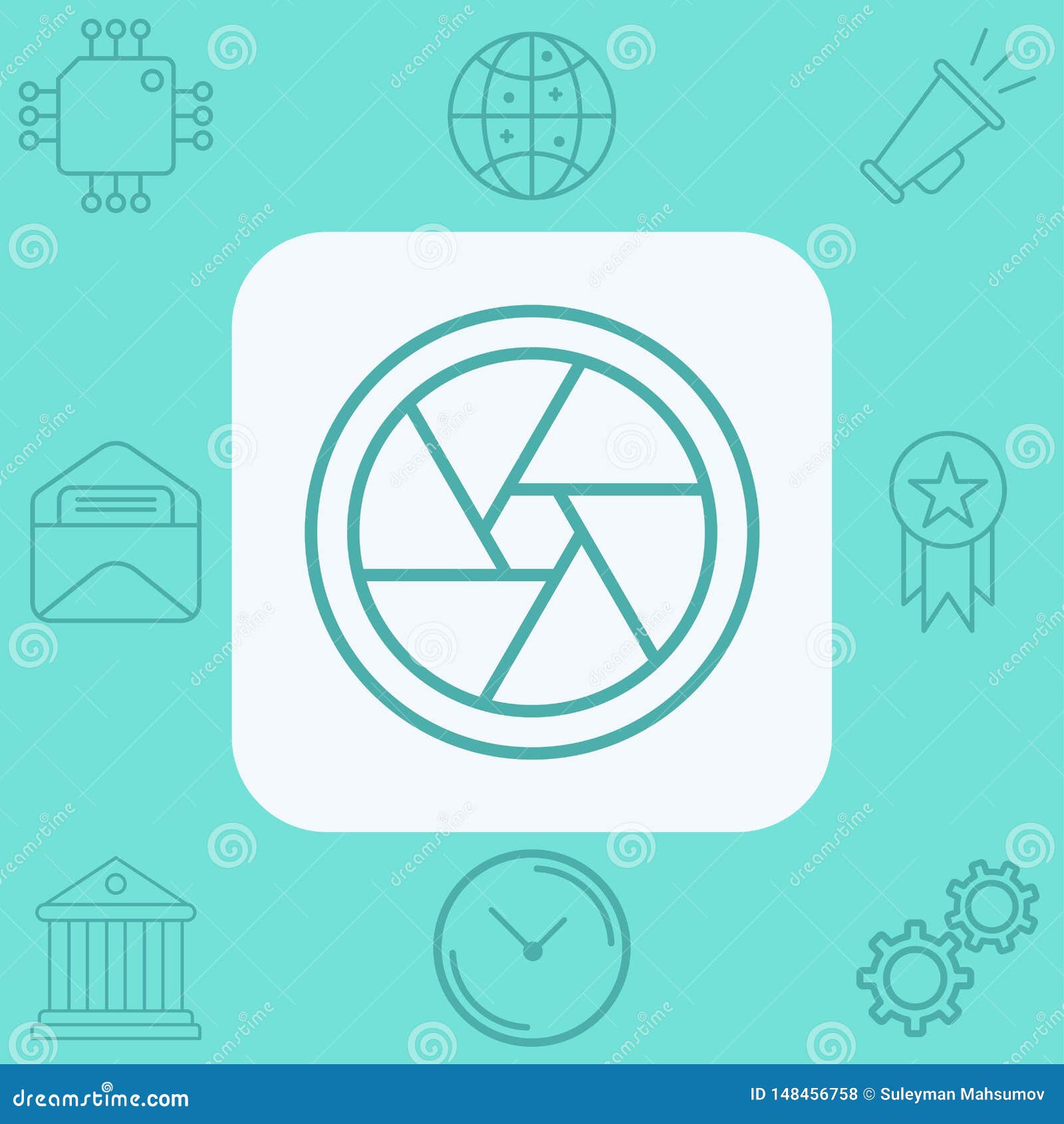 Camera Shutter Vector Icon Sign Symbol Stock Illustration ...