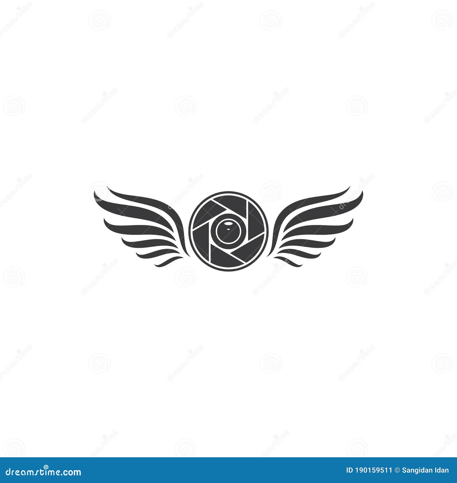 Camera Shutter and Wings Icon and Logo of Drone Concept Illustration ...