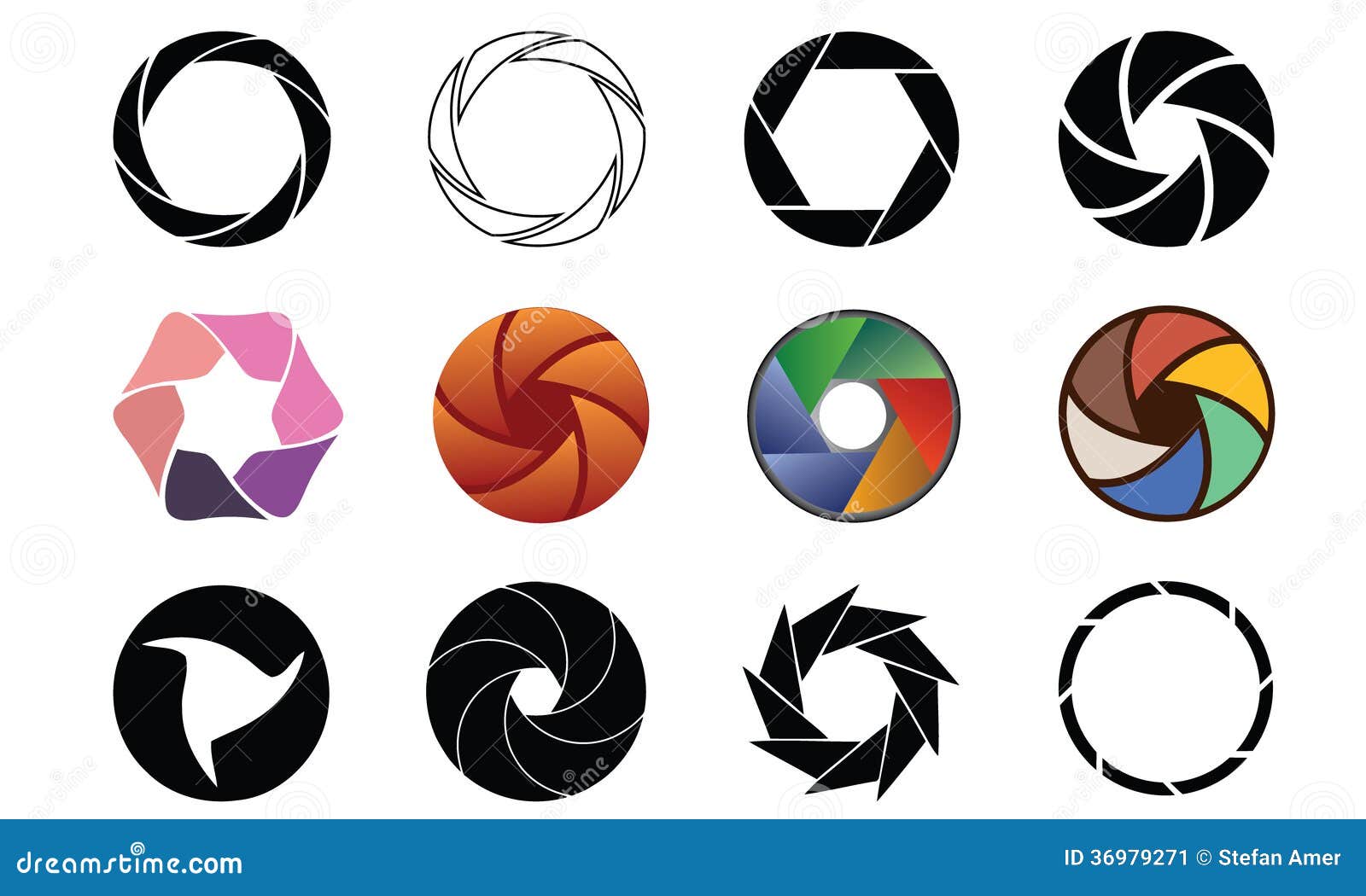 Camera Shutters stock vector. Illustration of collection - 36979271