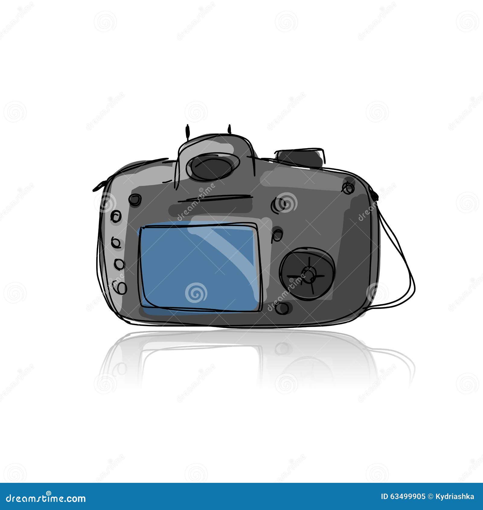 Camera, Sketch for Your Design Stock Vector - Illustration of objective ...