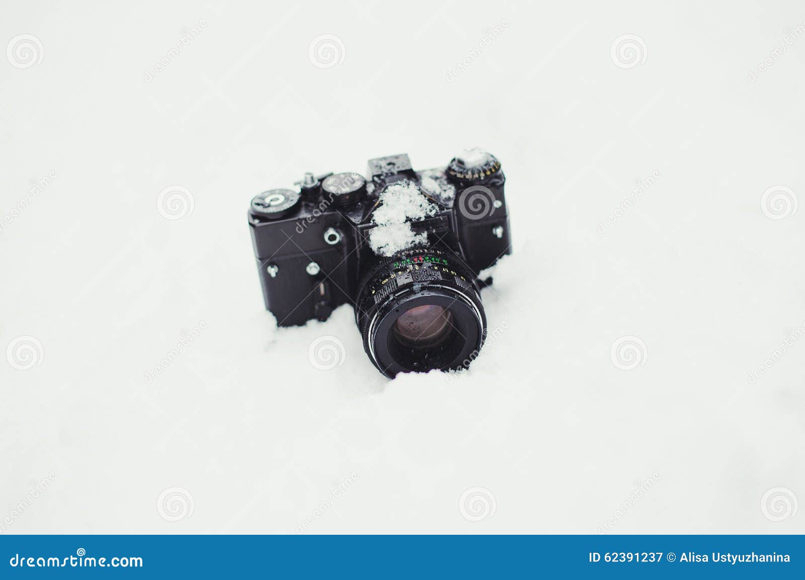 Camera on snow background stock image. Image of professional - 62391237