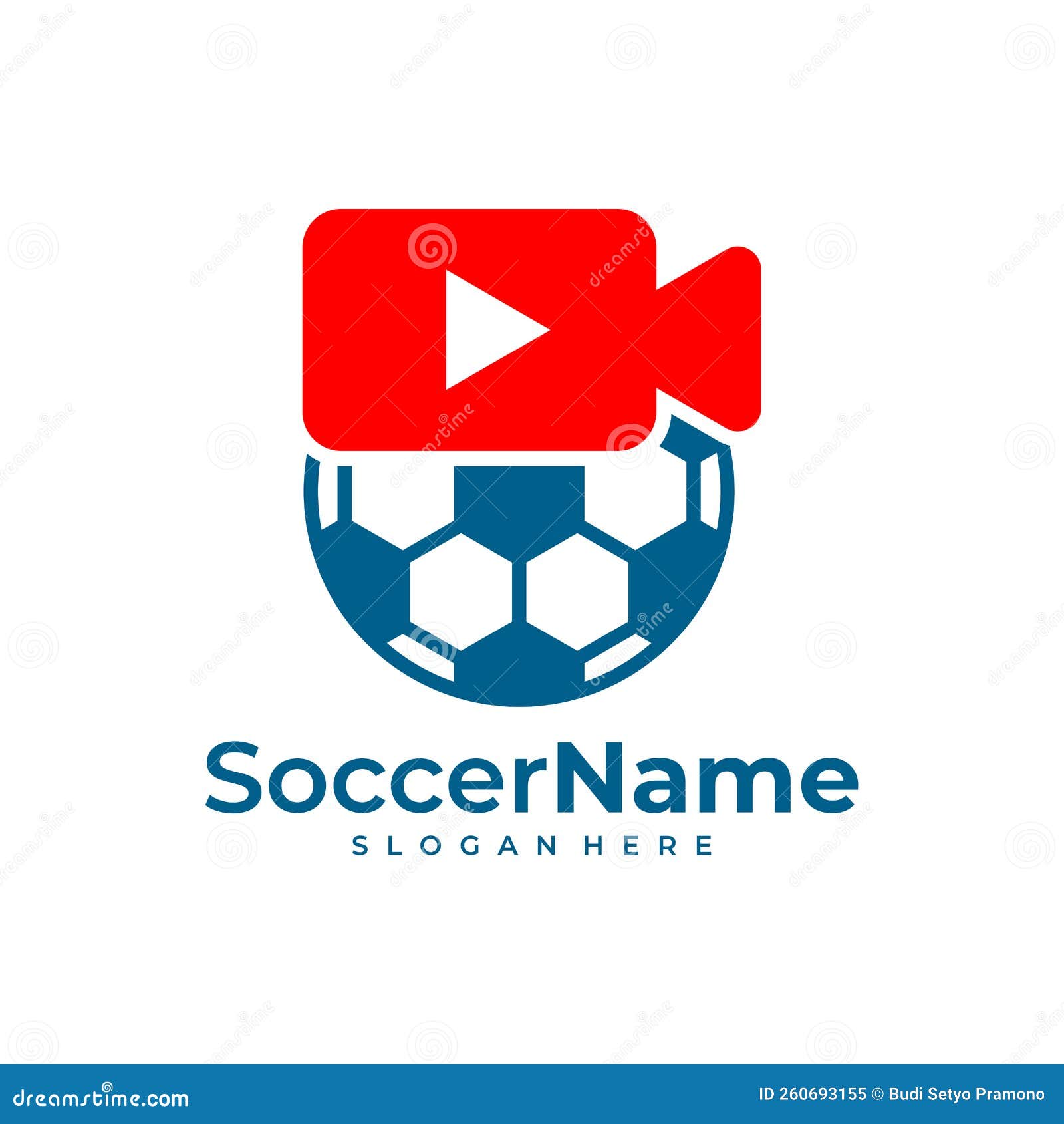 Camera Soccer Logo Template, Football Logo Design Vector Stock ...