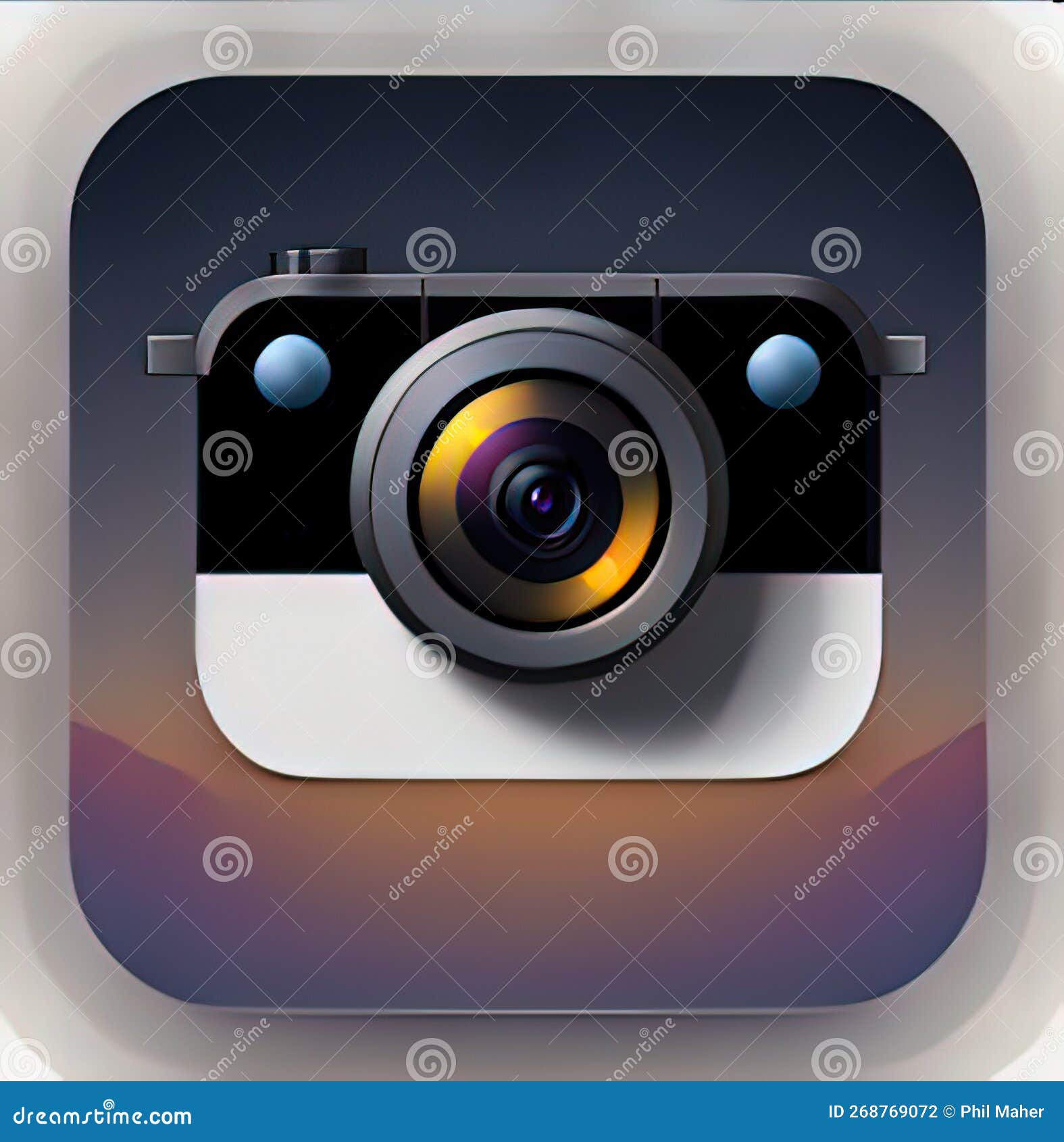 Camera Software App Icon. Generative AI. Stock Photo - Image of ...