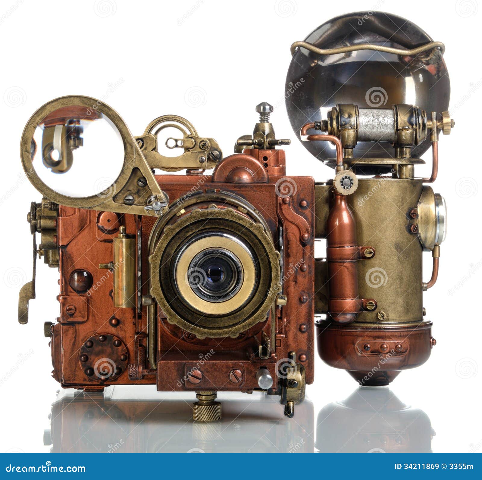 Camera steampunk stock image. Image of optical, mechanical - 34211869