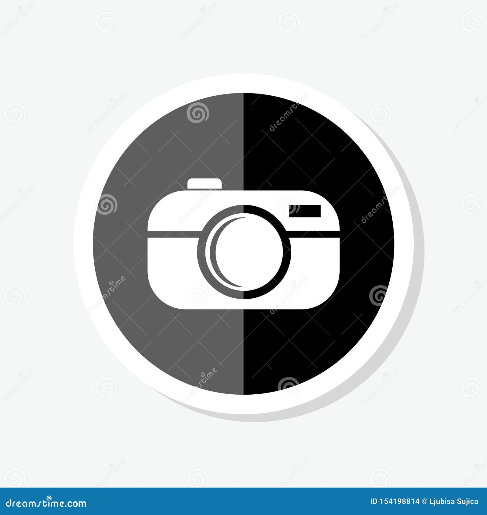 Camera Sticker Design Template Stock Vector - Illustration of citrus ...