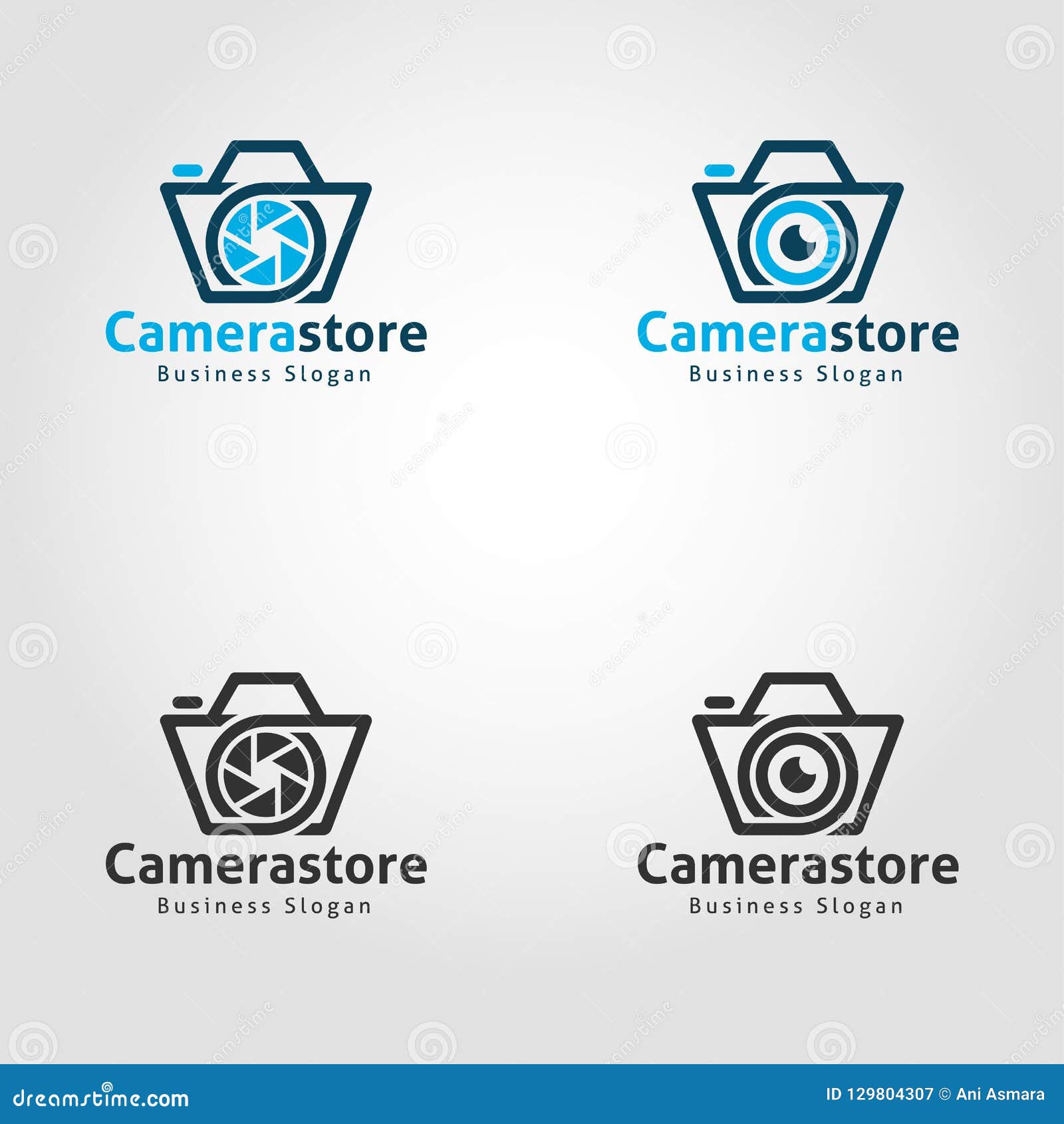 Camera Store Logo Template stock vector. Illustration of film - 129804307