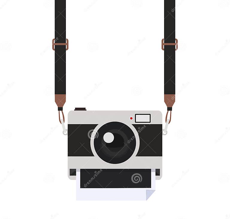 Camera Strap with Picture Vector Stock Vector - Illustration of black ...