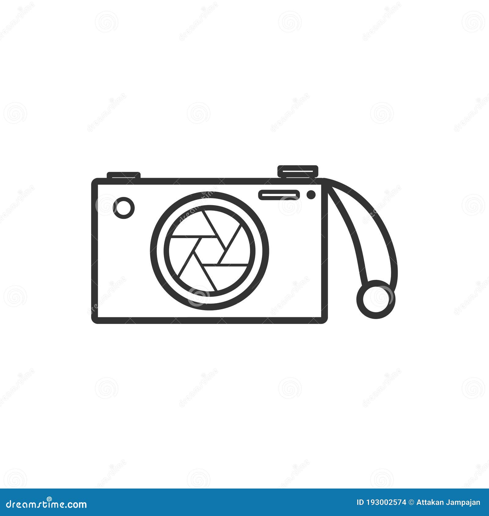Camera with Strap Vector Icon,Flat Design Element Stock Vector ...