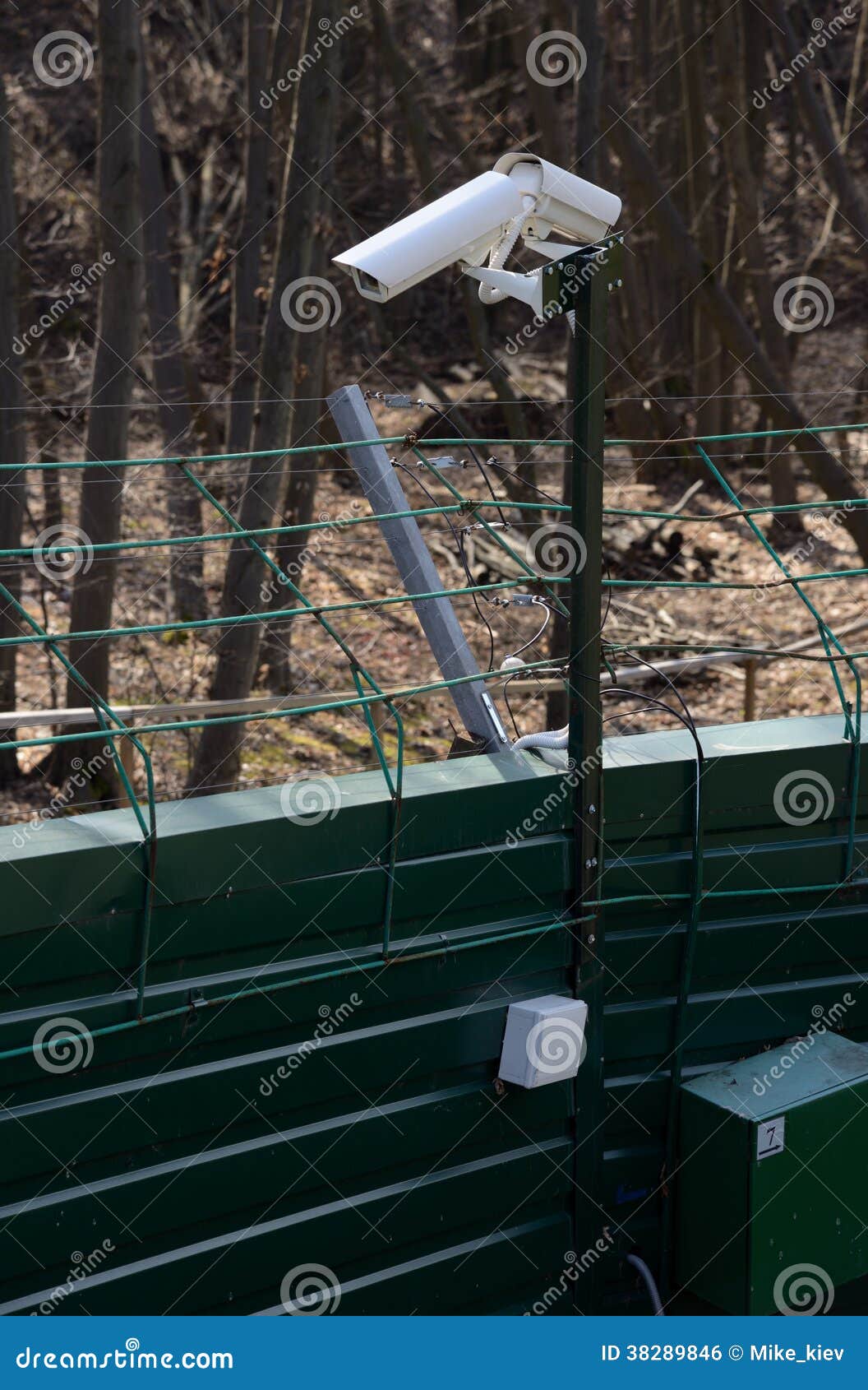 Camera Surveillance Outdoor Stock Photo - Image of fence, metal: 38289846