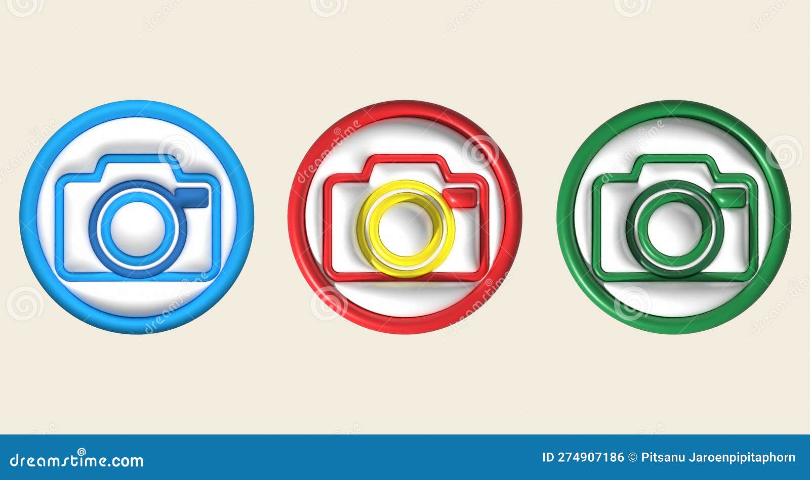Camera Symbol Icon Illustration 3D Stock Illustration - Illustration of ...