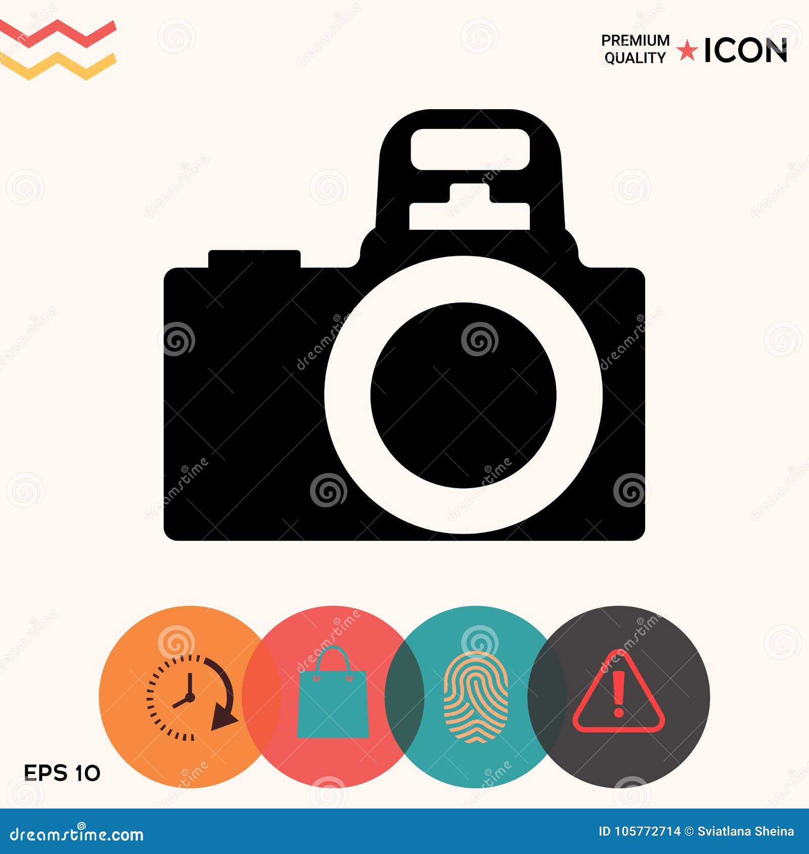 Camera symbol icon stock vector. Illustration of business - 105772714