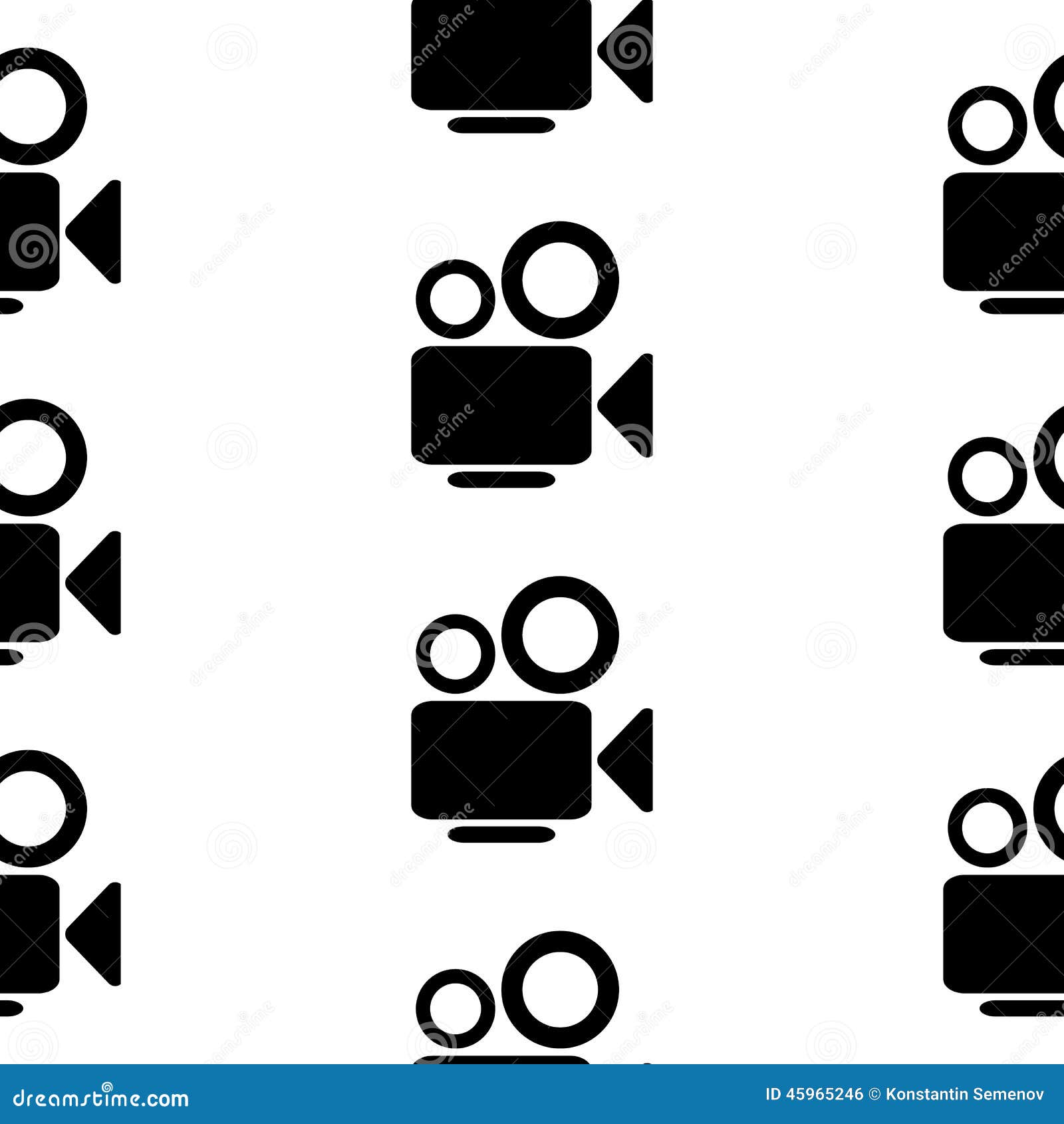 Camera Symbol Seamless Pattern Stock Illustration - Illustration of ...