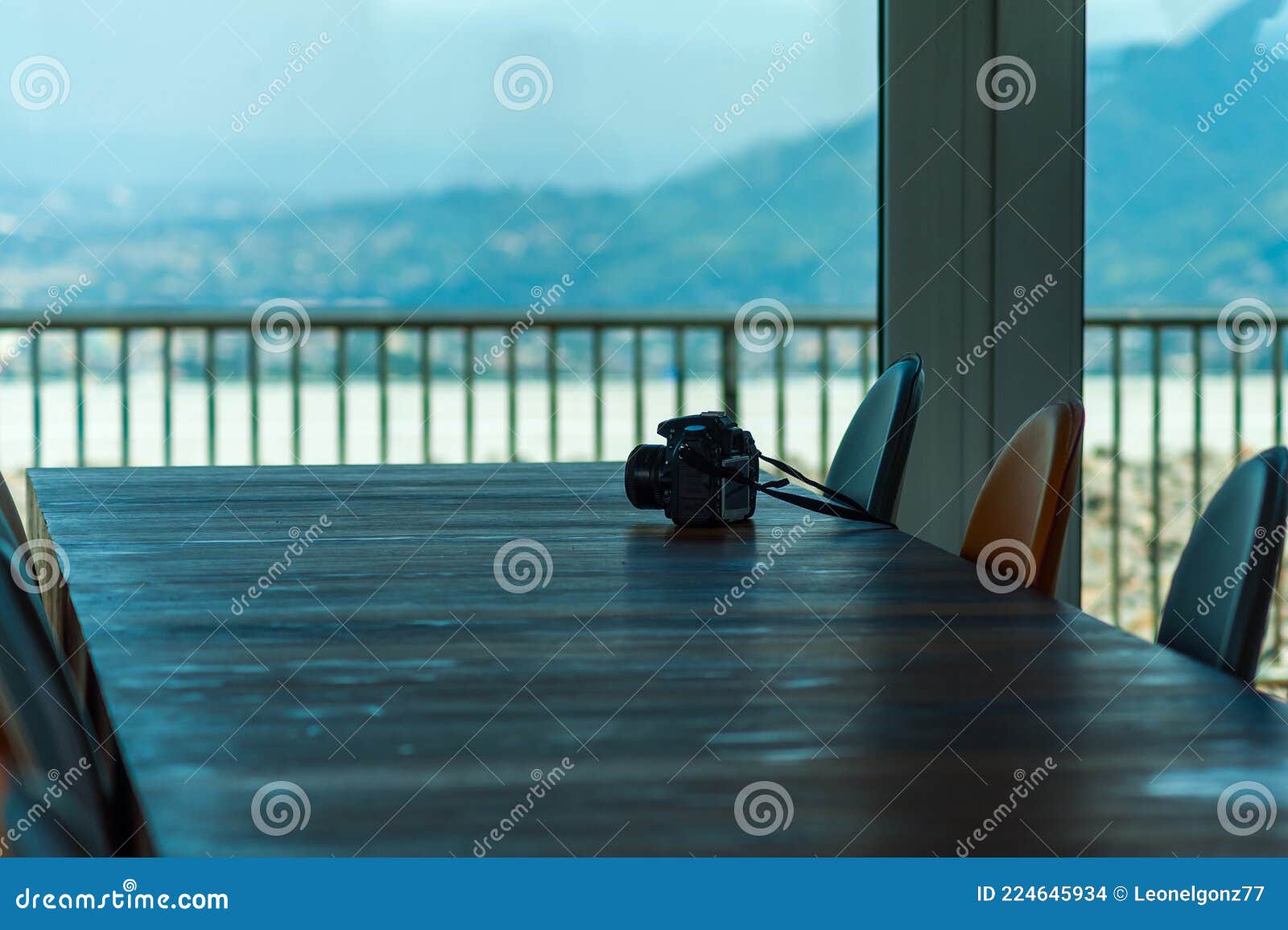 Camera on the table stock photo. Image of element, view - 224645934