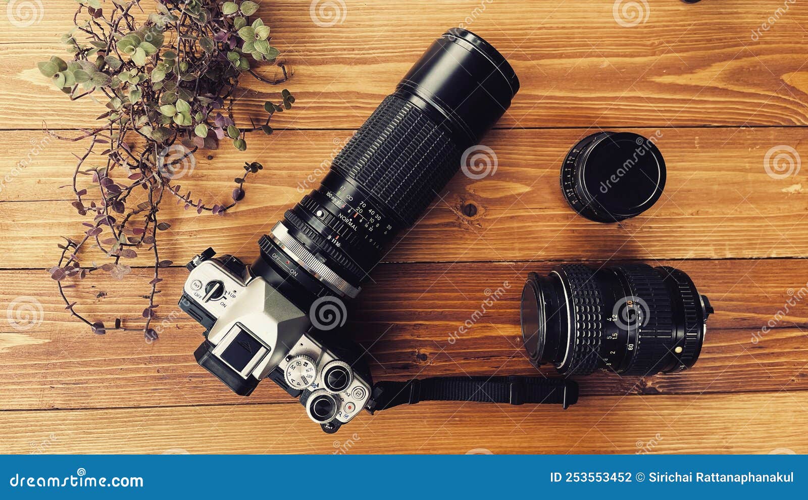 Camera on Table, Retro Camera, Working Table, Stock Photo - Image of ...
