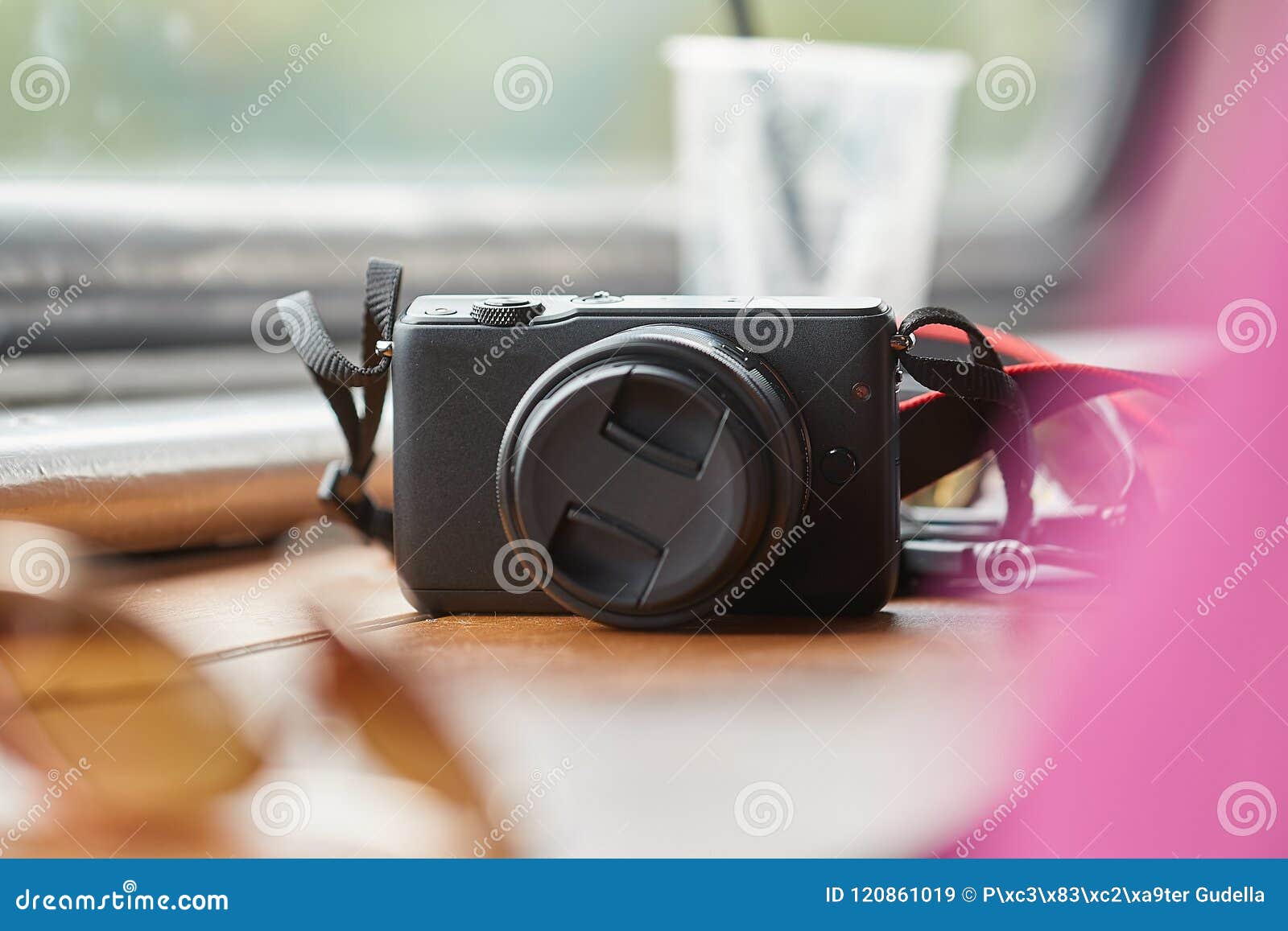 Camera on a table stock image. Image of electronics - 120861019