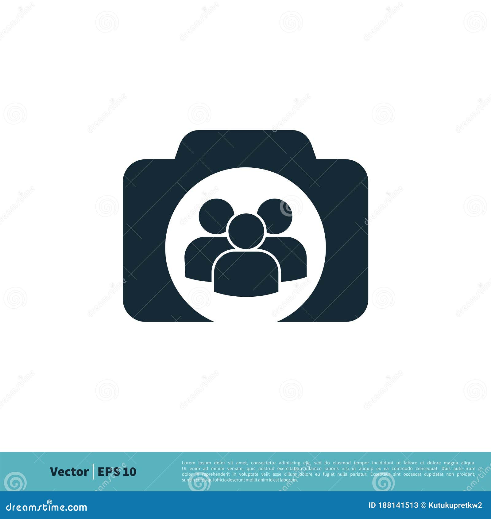 Camera and Teamwork Icon Vector Logo Template Illustration Design ...
