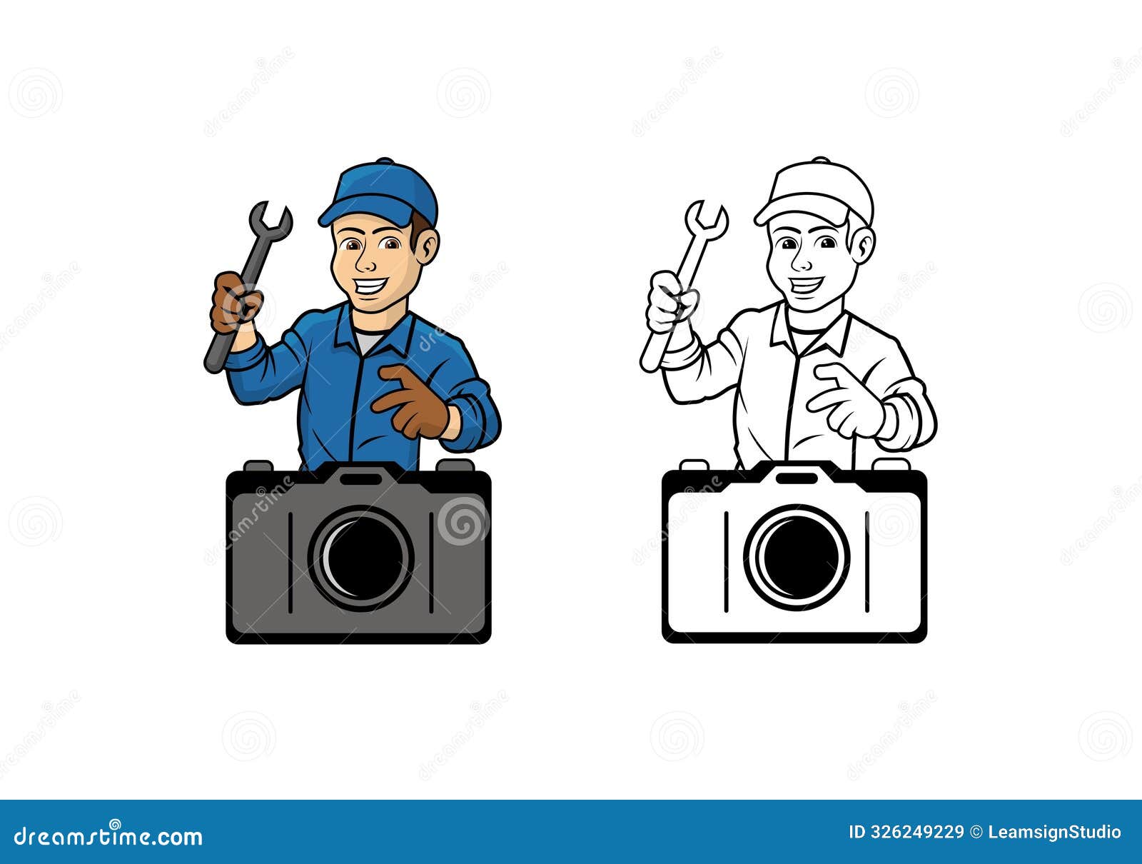 Camera Technician Character Design Illustration Stock Illustration ...