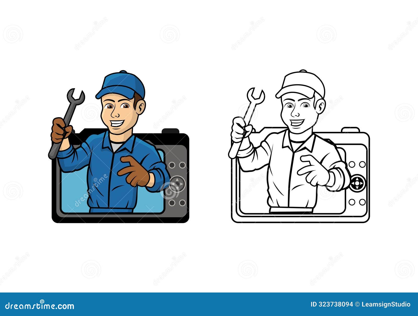 Camera Technician Character Design Illustration Stock Vector ...