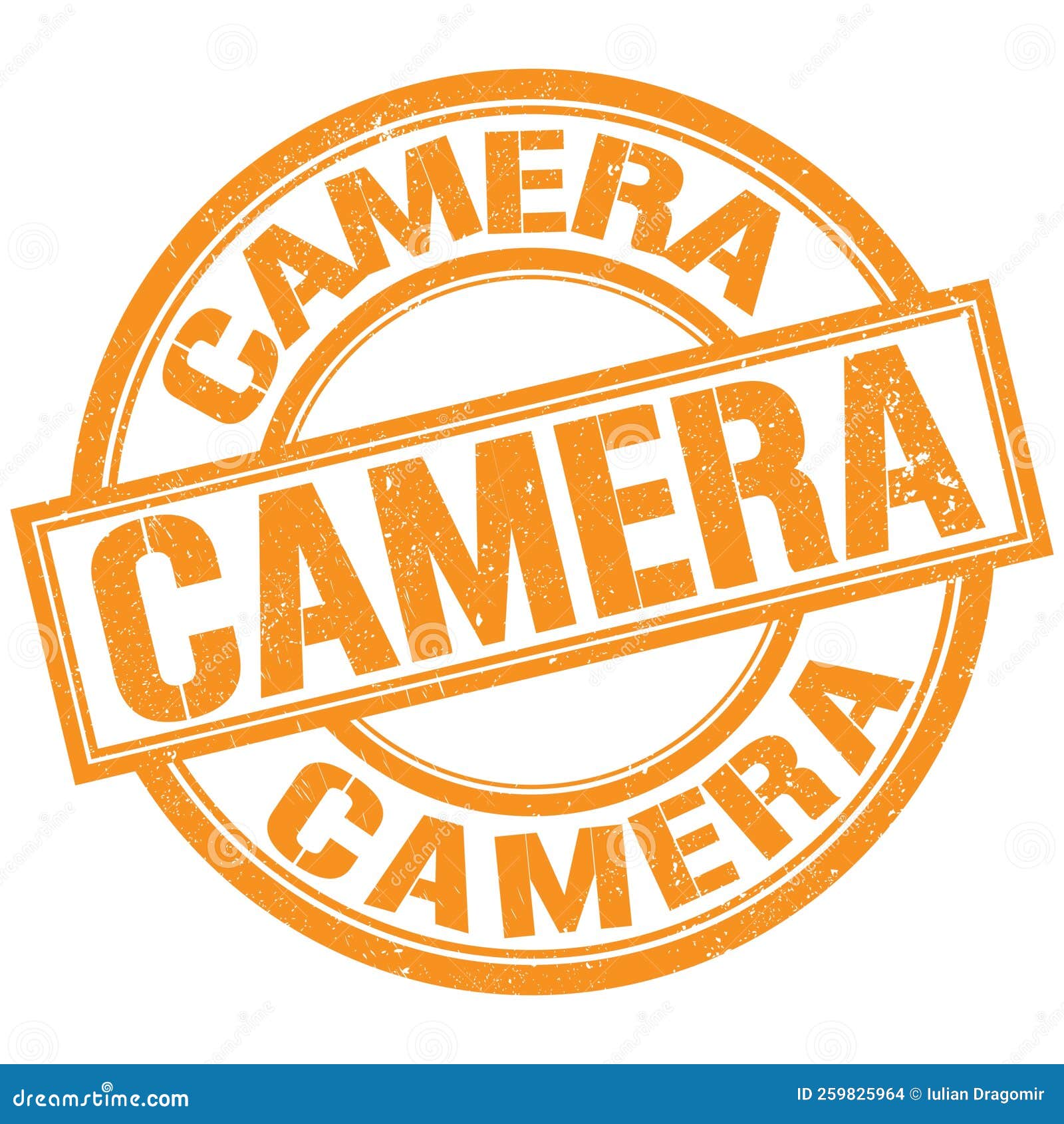 CAMERA Text Written on Orange Stamp Sign Stock Illustration ...
