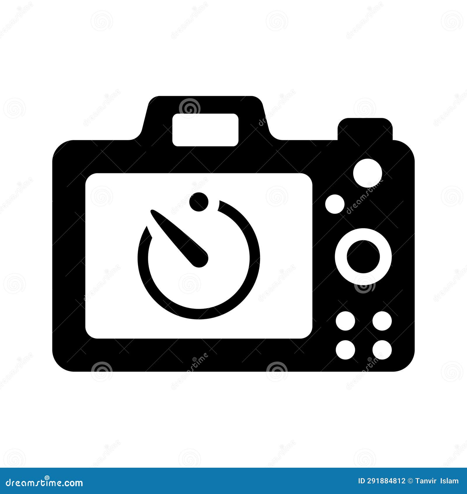 Camera Timer Icon stock illustration. Illustration of sign - 291884812