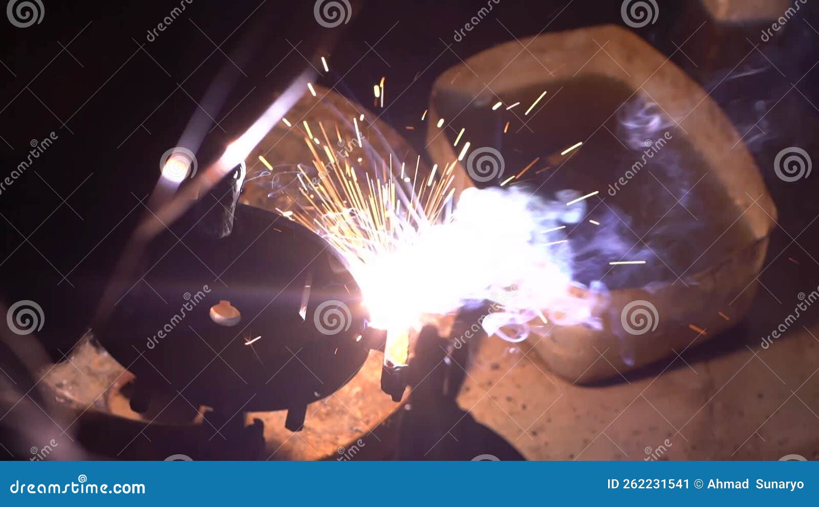 Welding process stock video. Video of construction, manufacturing ...