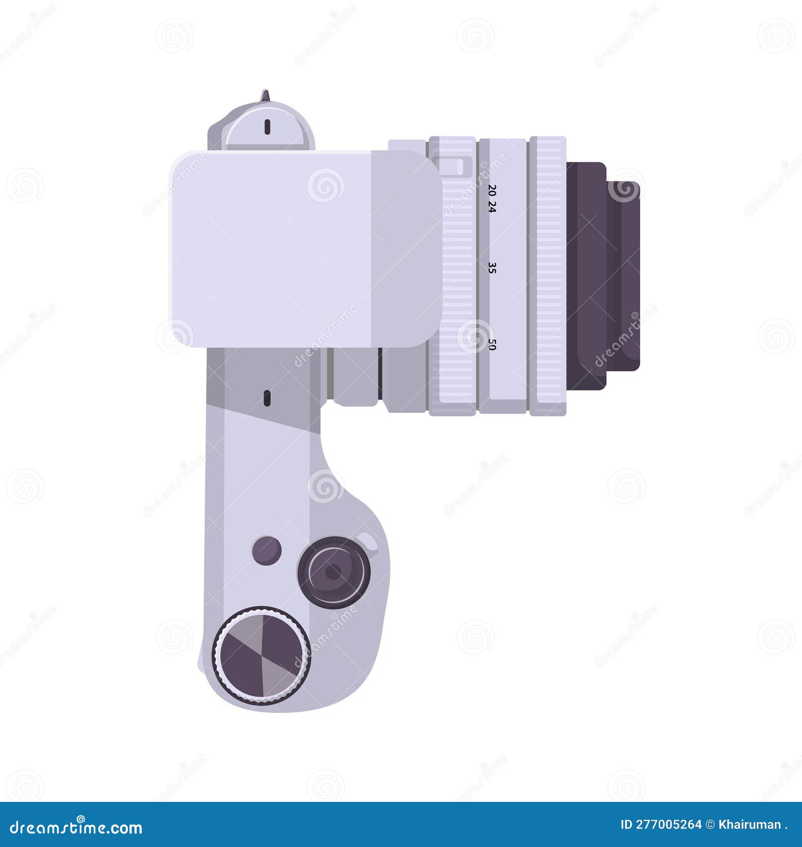 Camera Top View Flat Illustration. Clean Icon Design Element on ...