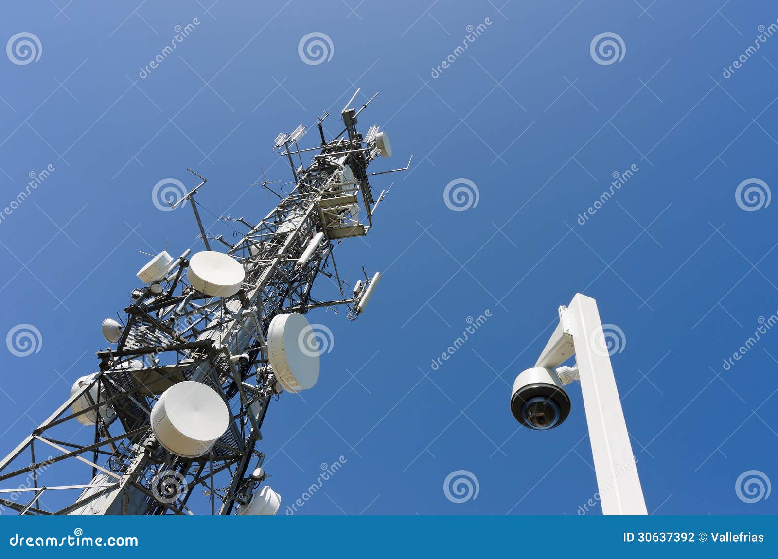 Camera and tower stock photo. Image of antenna, control - 30637392