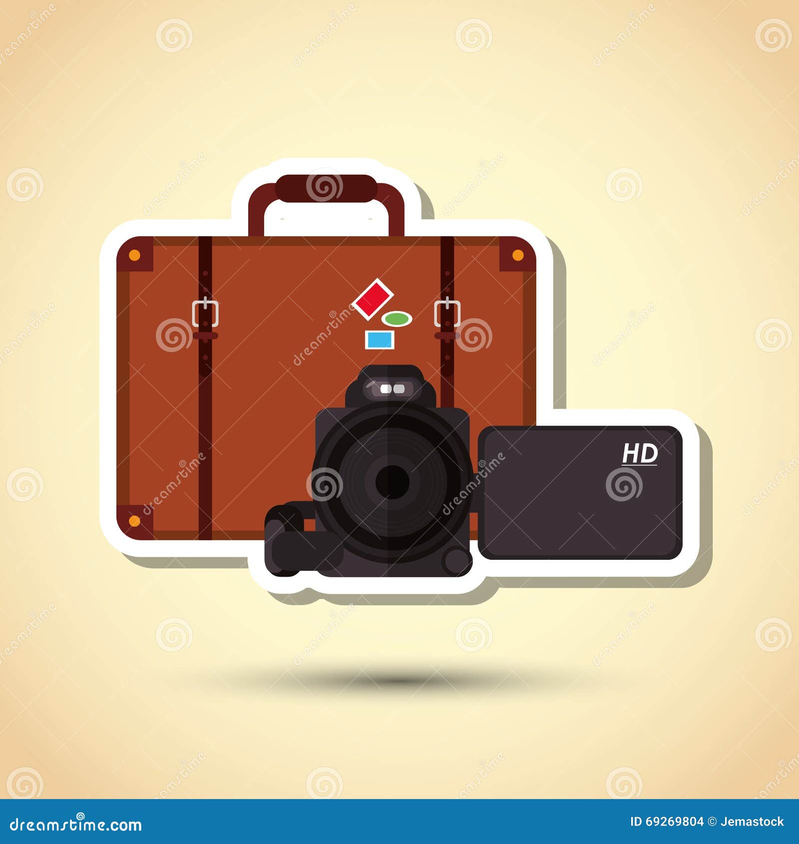 Camera and Travel Icon Design Stock Vector - Illustration of holiday ...