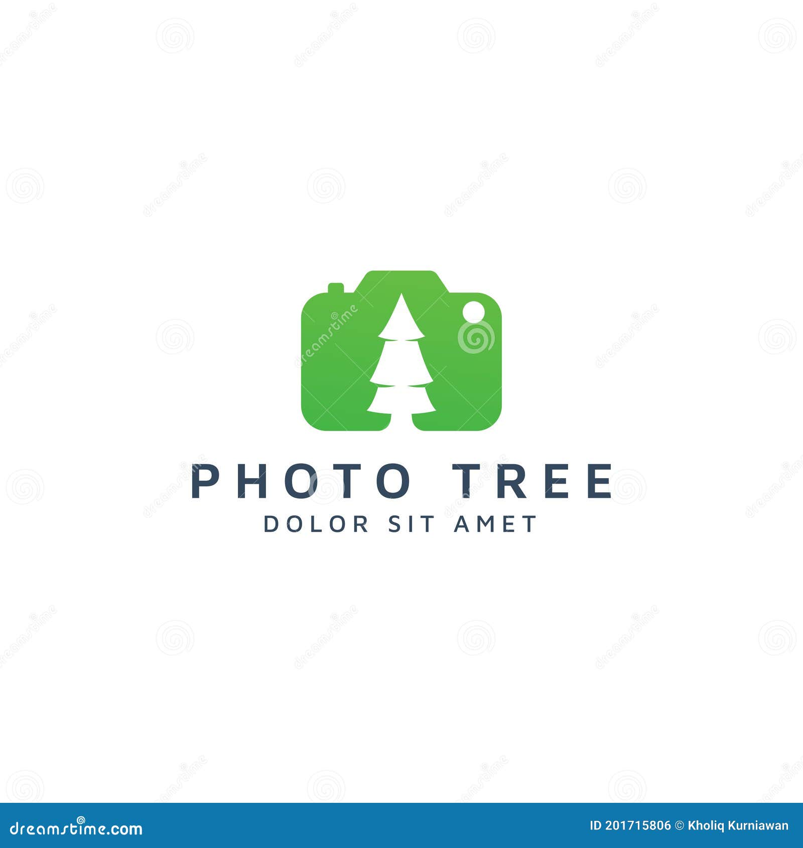 Camera and Tree Negative Space Logo Design Stock Vector - Illustration ...