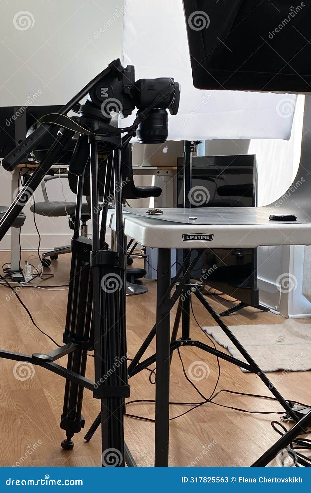 Camera Tripod and Light for Photographing Objects Editorial Stock Photo ...