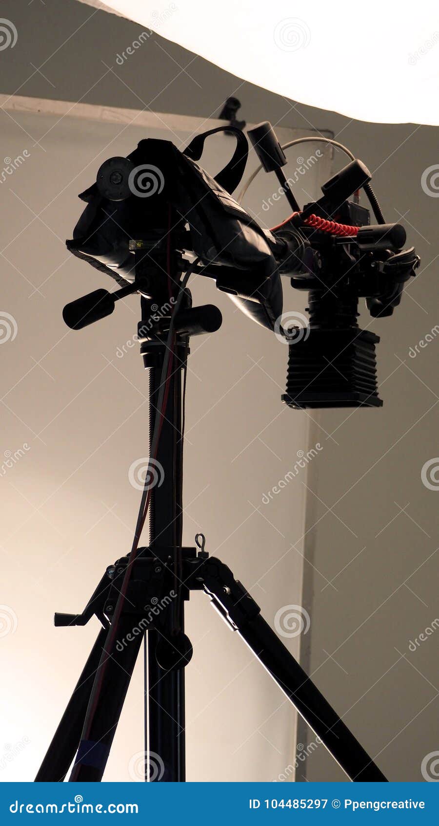 Camera and Tripod with Light Soft Box. Stock Image - Image of equipment ...
