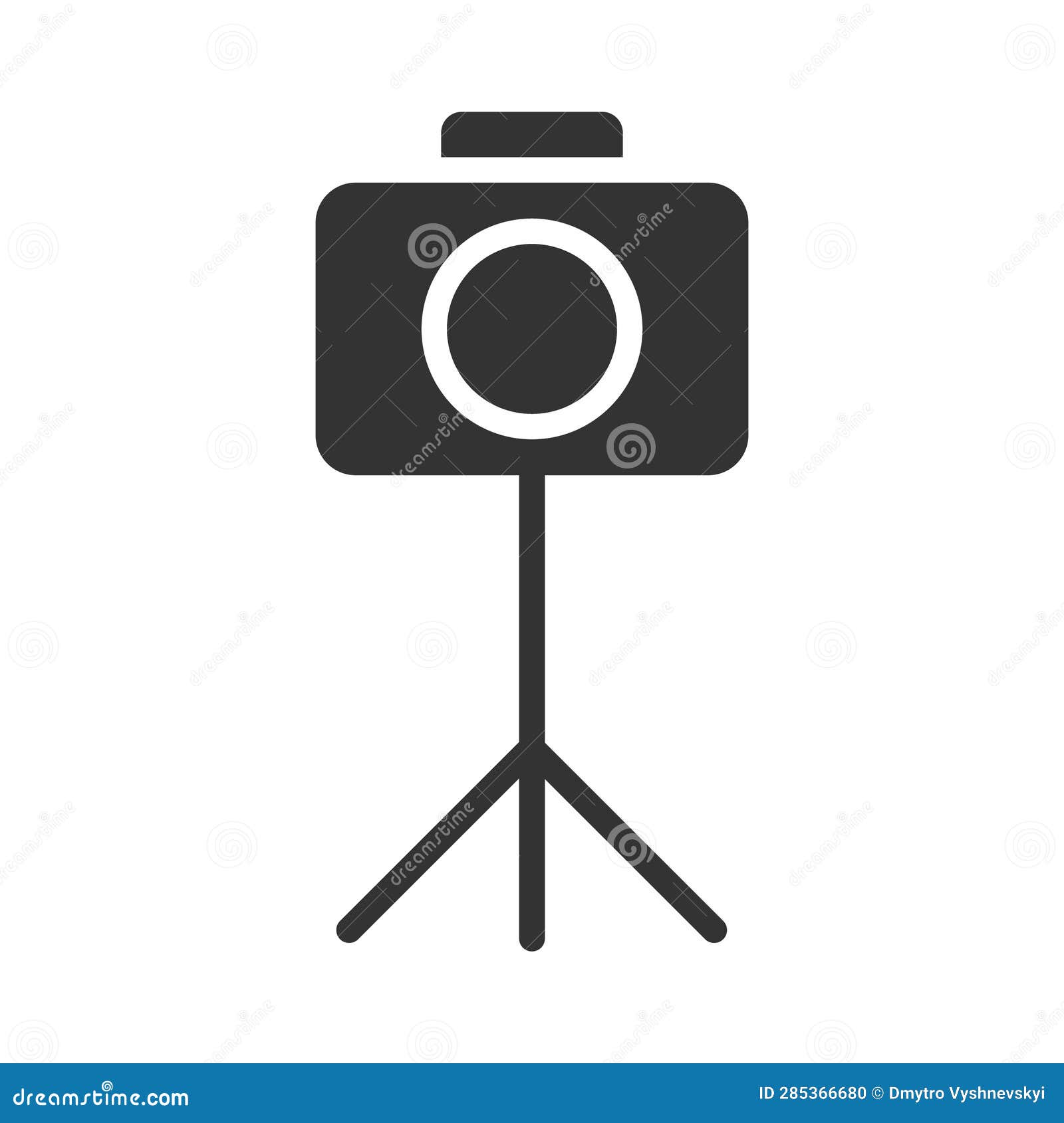 Camera on Tripod Vector Icon Isolated Stock Vector - Illustration of ...