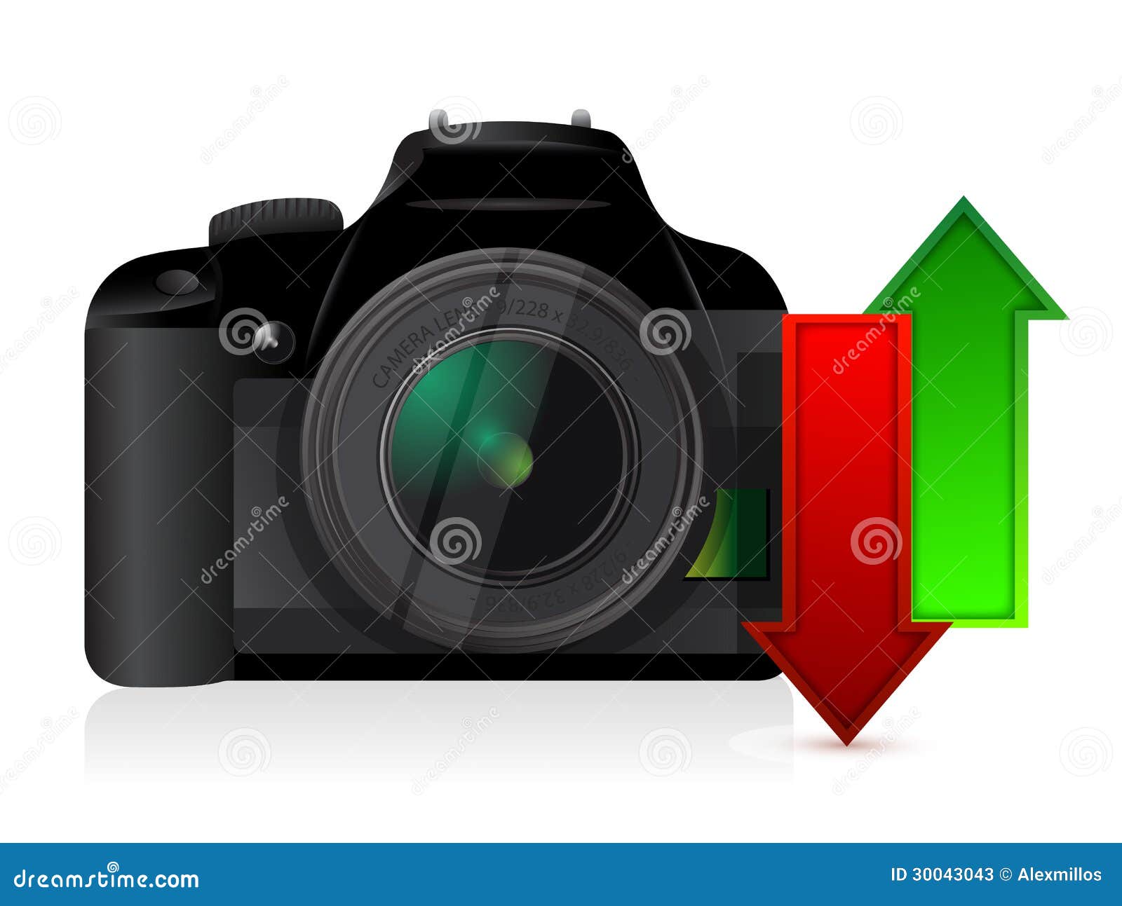 Camera Upload and Download Content Stock Illustration - Illustration of ...