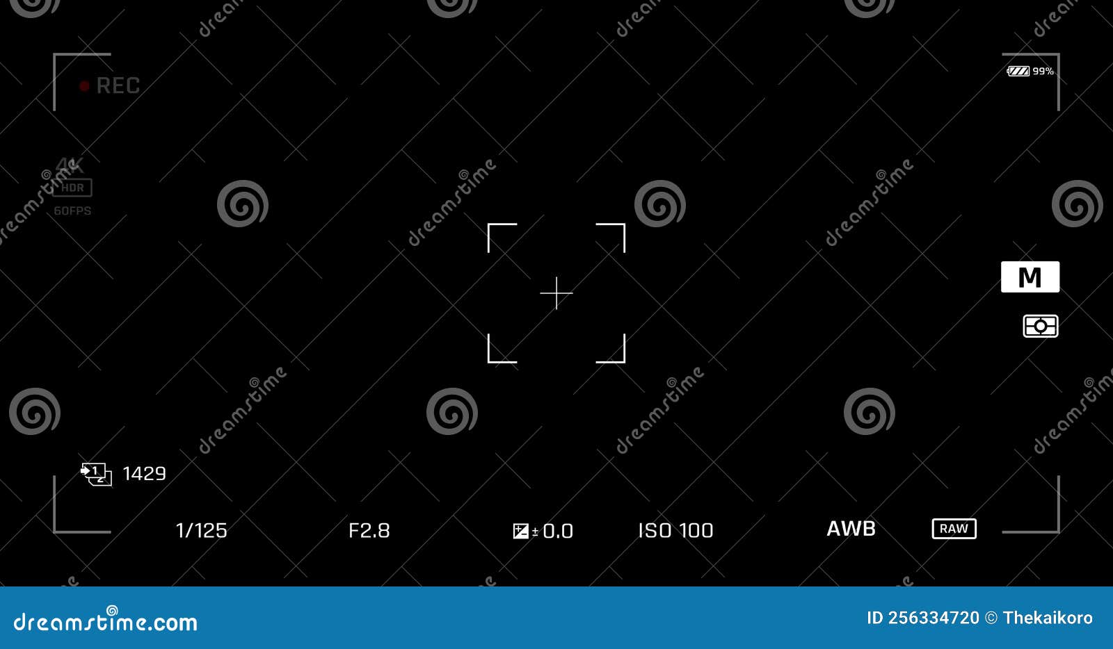 Camera user interface 002 stock vector. Illustration of design - 256334720