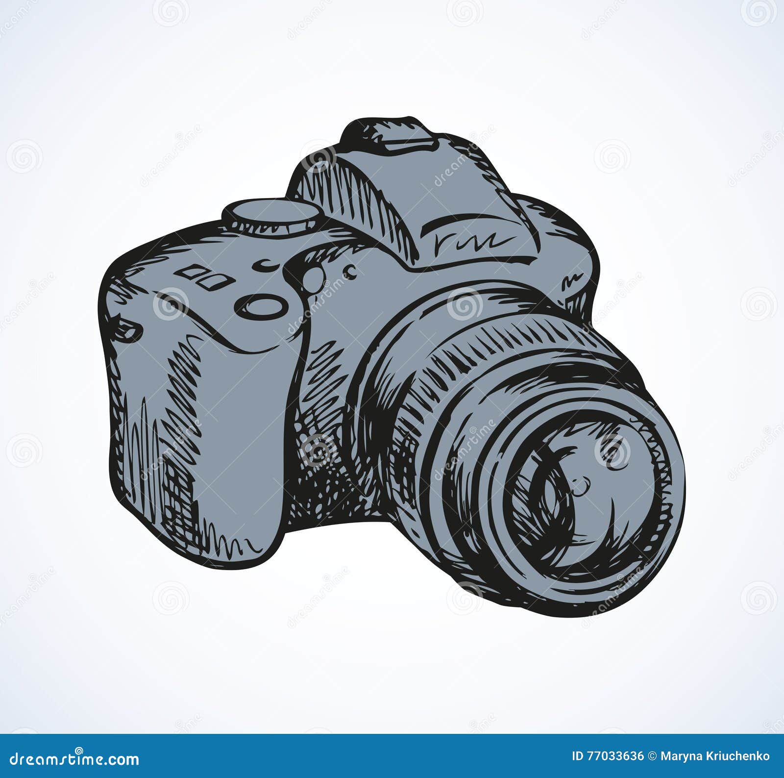 Camera. Vector drawing stock vector. Illustration of contour - 77033636