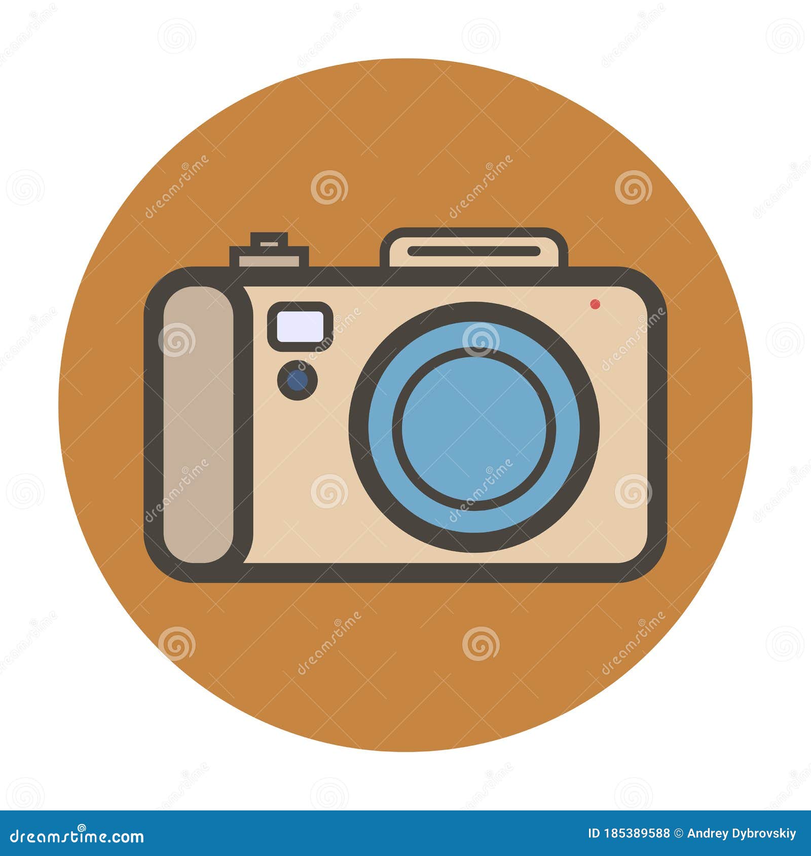 Camera. Vector flat style stock vector. Illustration of focus - 185389588