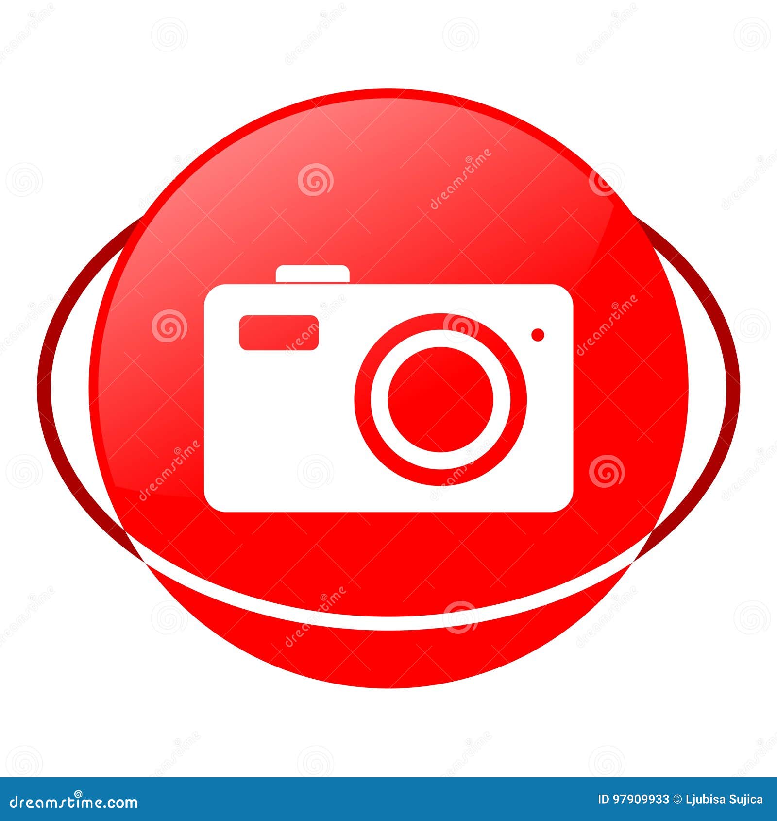 Camera Vector Illustration, Red Icon Stock Vector - Illustration of ...