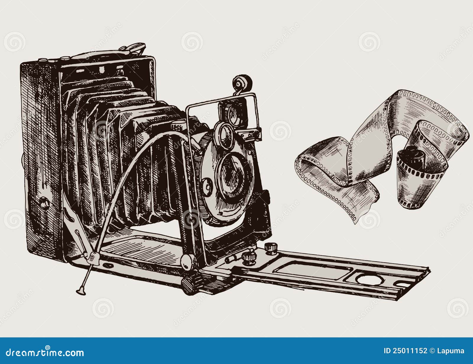Camera. vector schets vector illustratie. Illustration of lens - 25011152