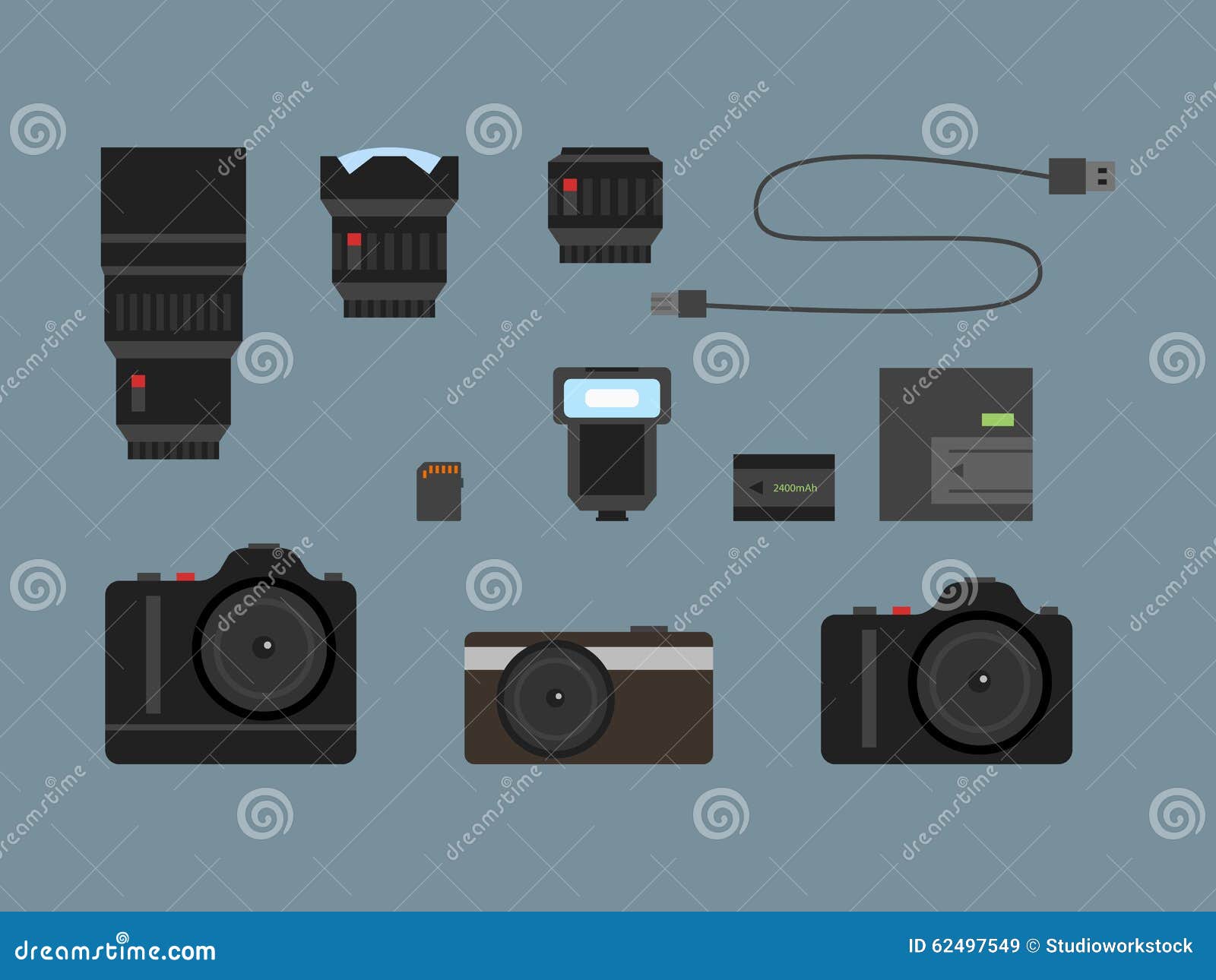 Camera vector set stock vector. Illustration of designer - 62497549
