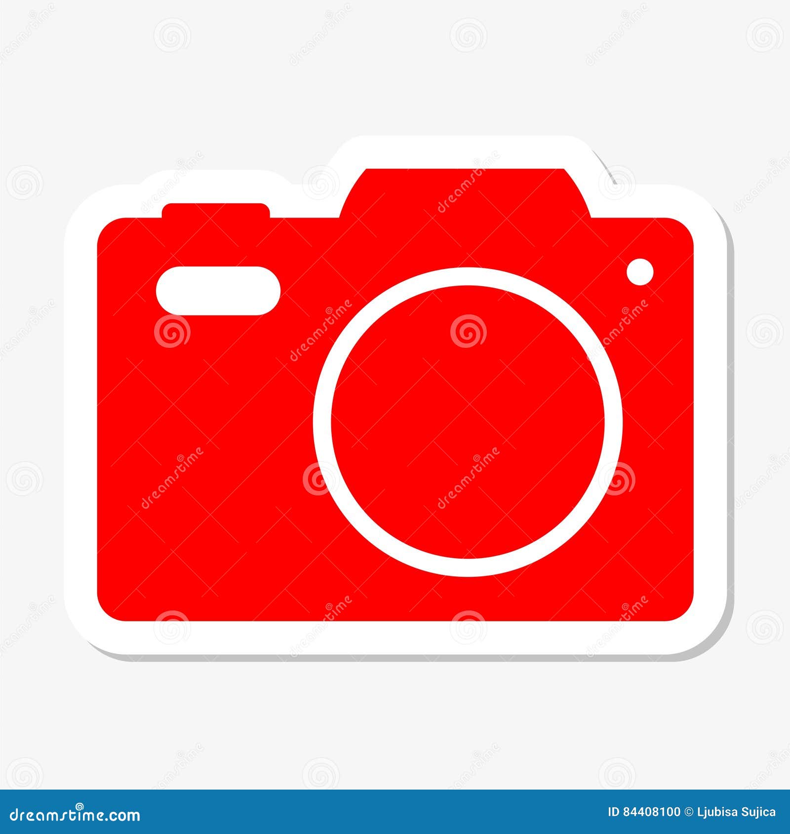 Camera vector sticker stock vector. Illustration of media - 84408100