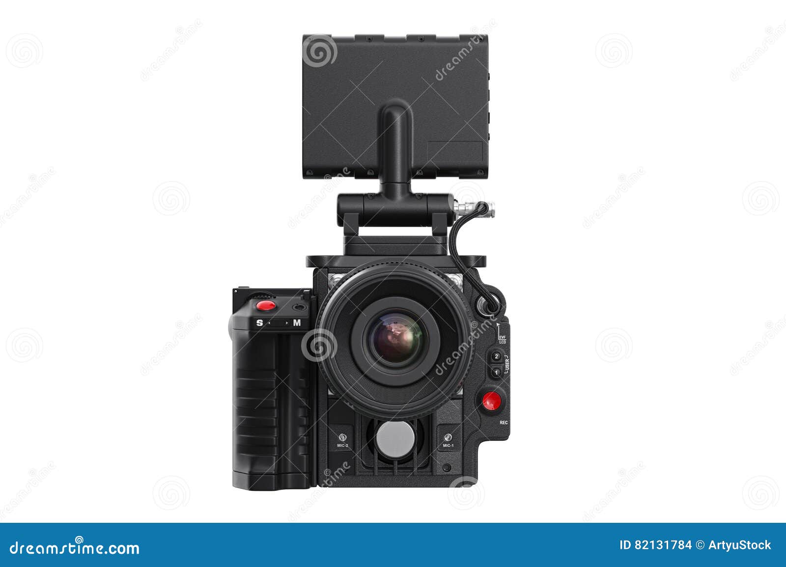 Camera video, front view stock illustration. Illustration of movie ...