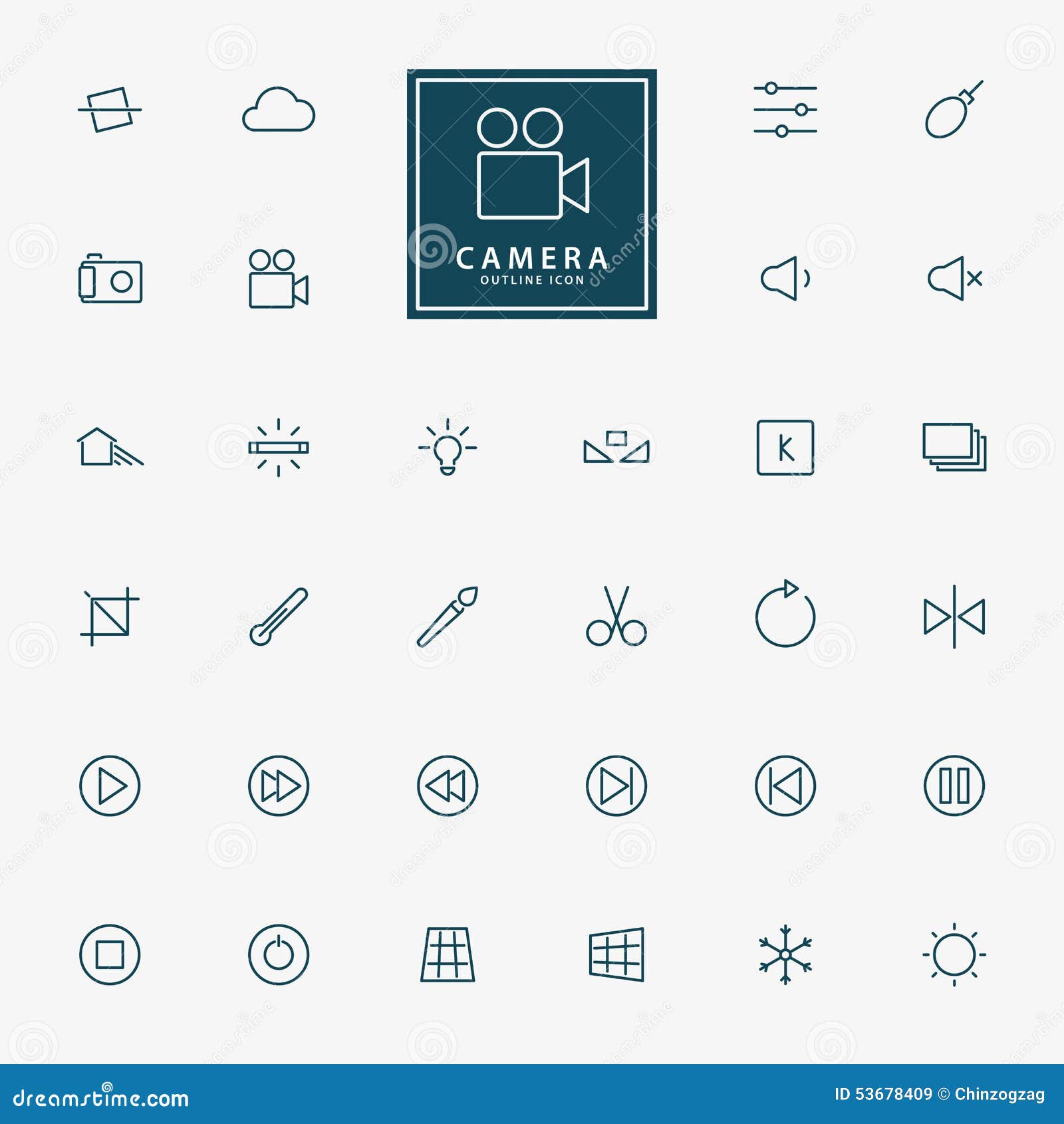 Video Line Vector Icons And Signs. Streaming, Clips, Motion, Recording ...