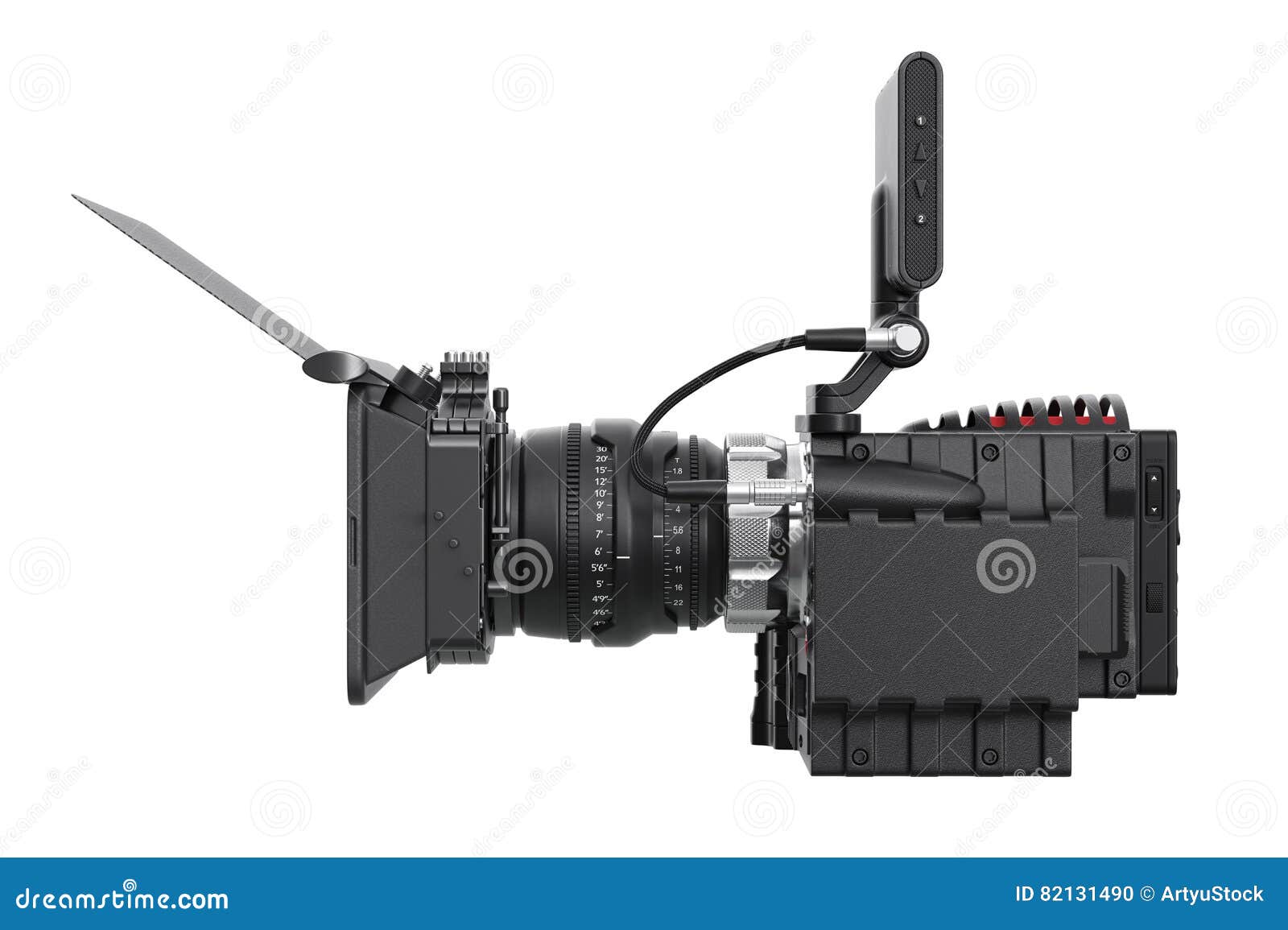 Camera video, side view stock illustration. Illustration of information ...