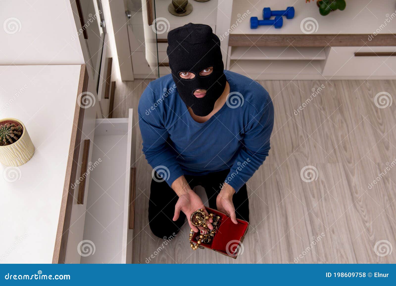 Camera View of Male Robber Stealing Things Stock Photo - Image of house ...